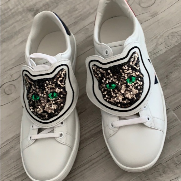 Gucci | Shoes | Gucci Sneakers With Cat Embedded Removable | Poshmark